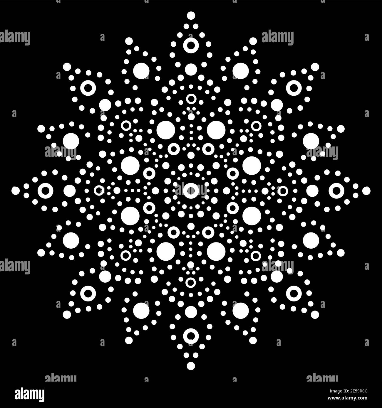 Australian mandala dot painting ethnic vector design, Aboriginal ...
