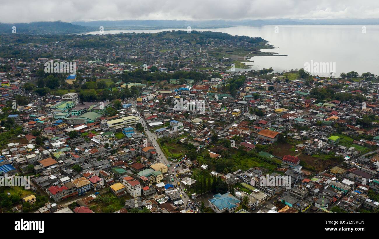 Marawi City and Lake Lanao, Mindanao Island. Marawi city and lake Lanao ...