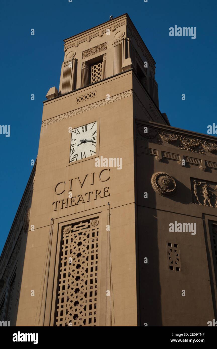 Front of the Auckland Civic Theatre. Auckland. North Island. New ...