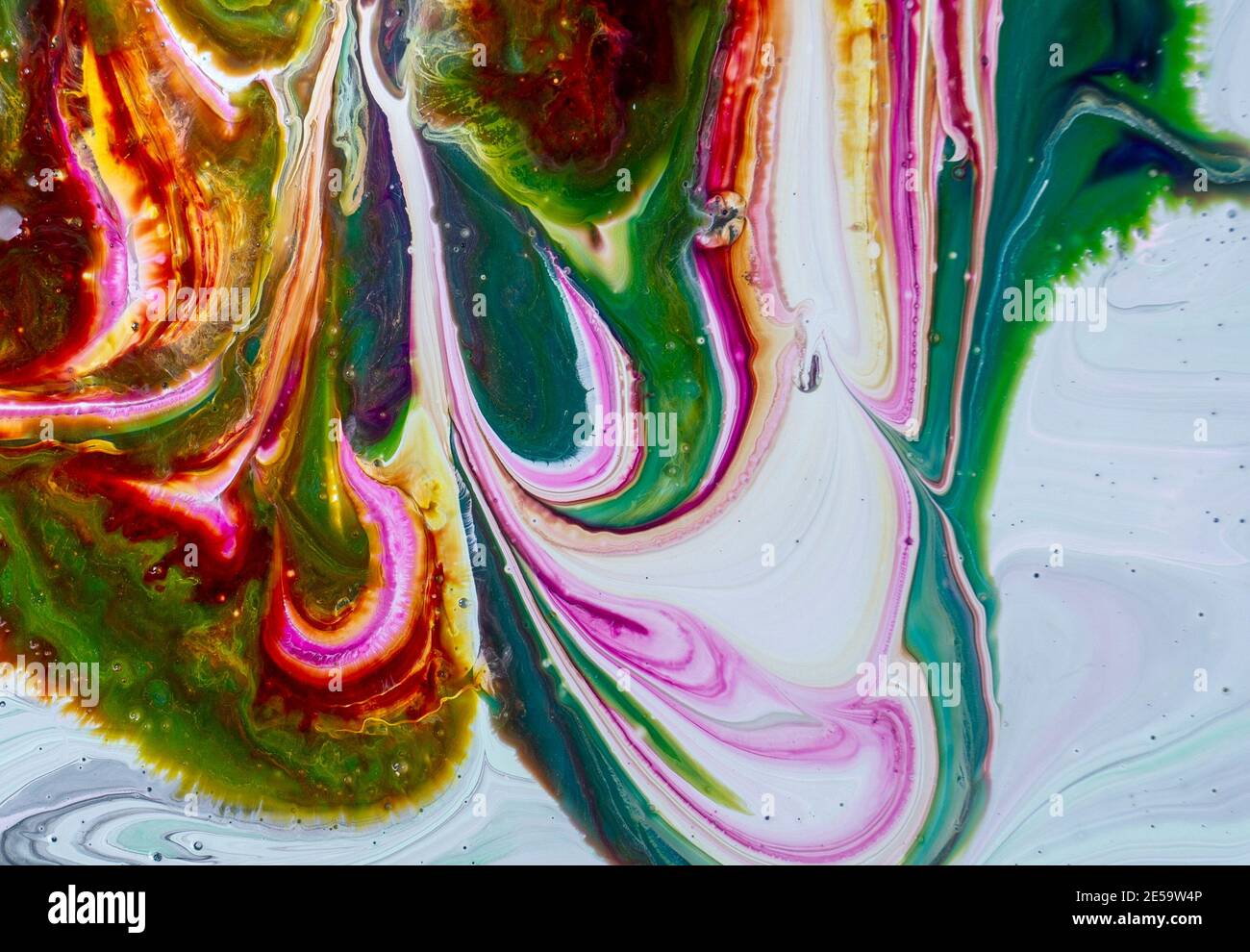 An abstract work of art. Fashionable wallpaper. The ink colors are ...