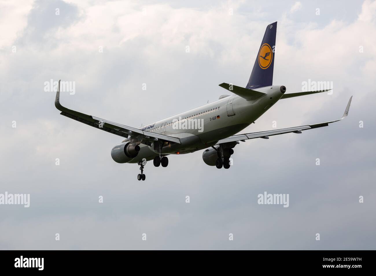 A Lufthansa Airbus A320-214 comes in to land at Heathrow Airport ...