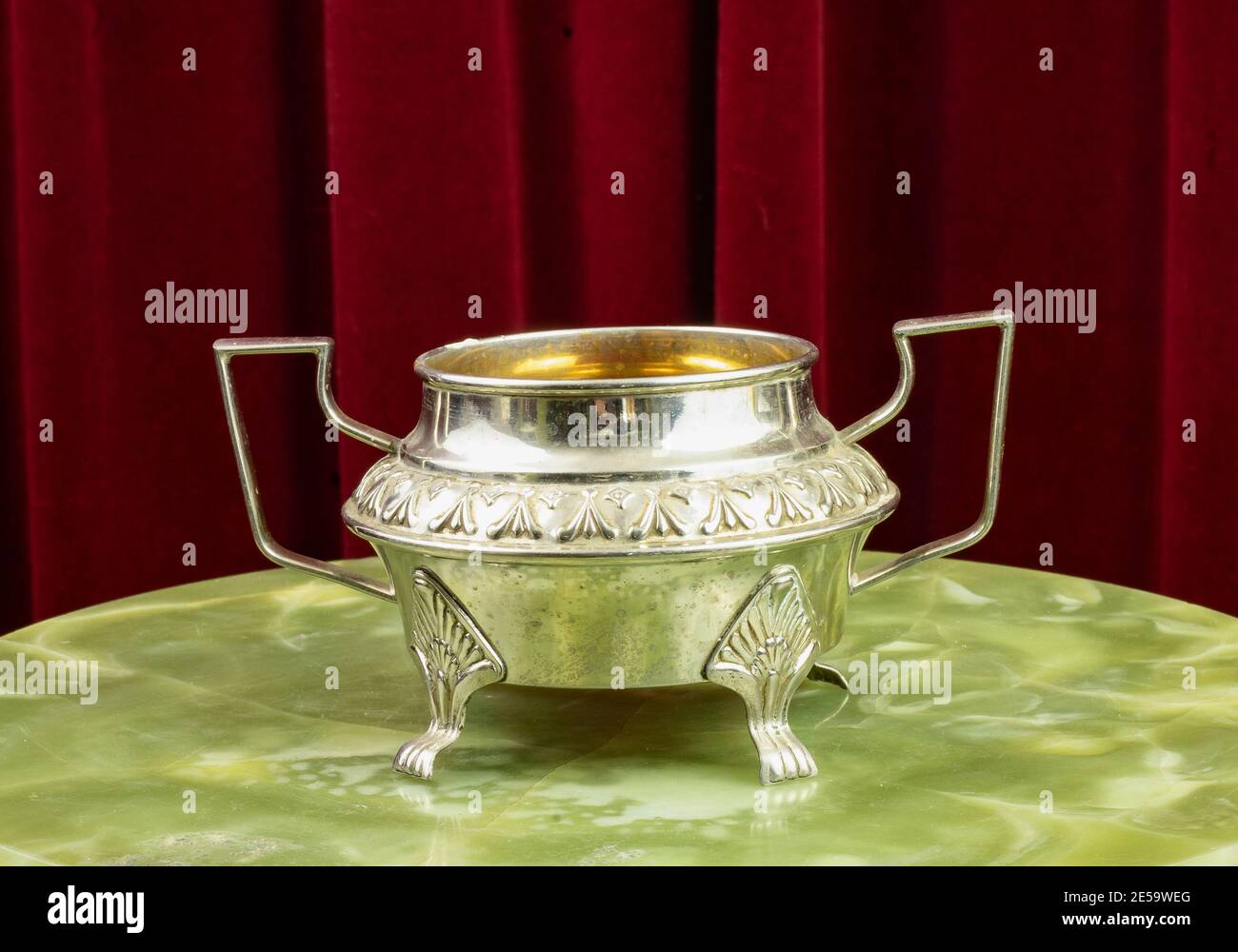 Decorative metal bowl, vintage style Stock Photo - Alamy