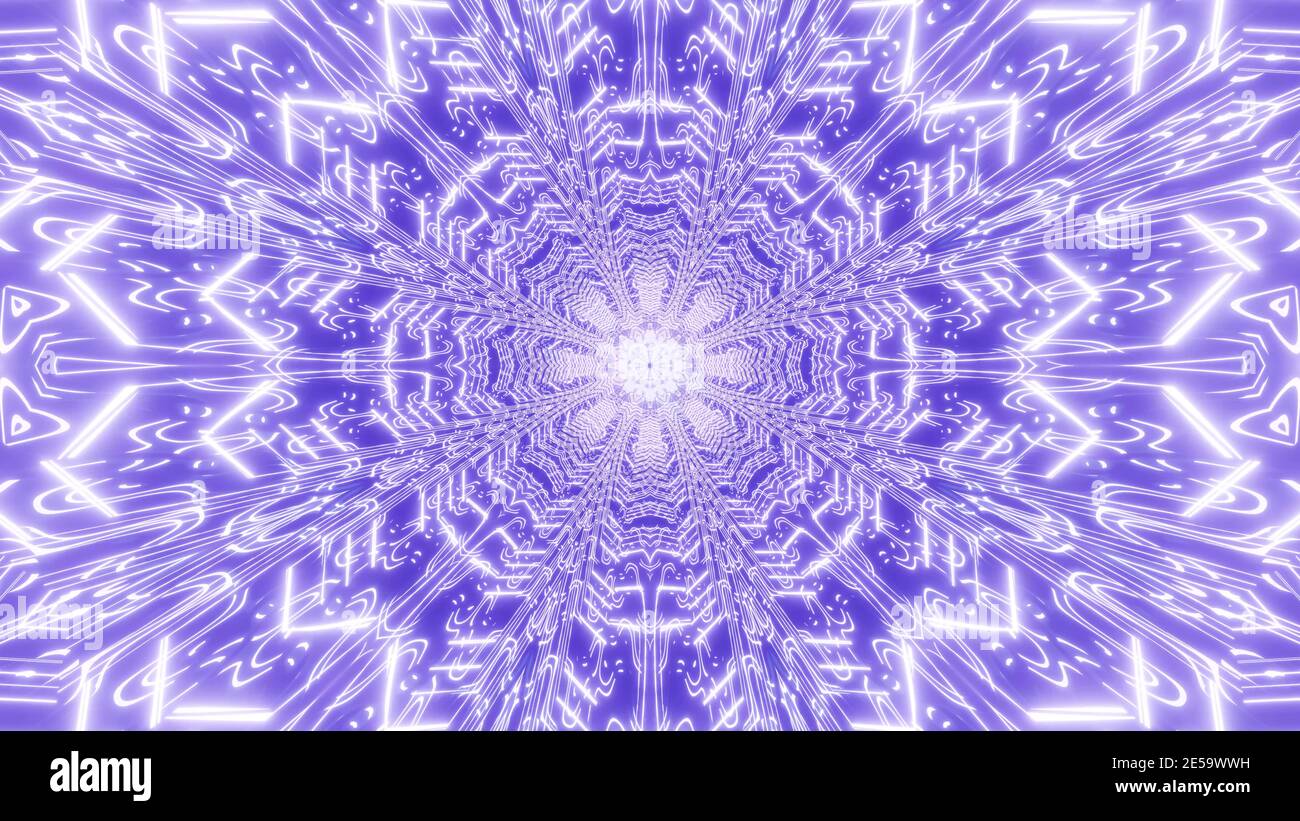 3d illustration of geometric tunnel loop Stock Photo - Alamy