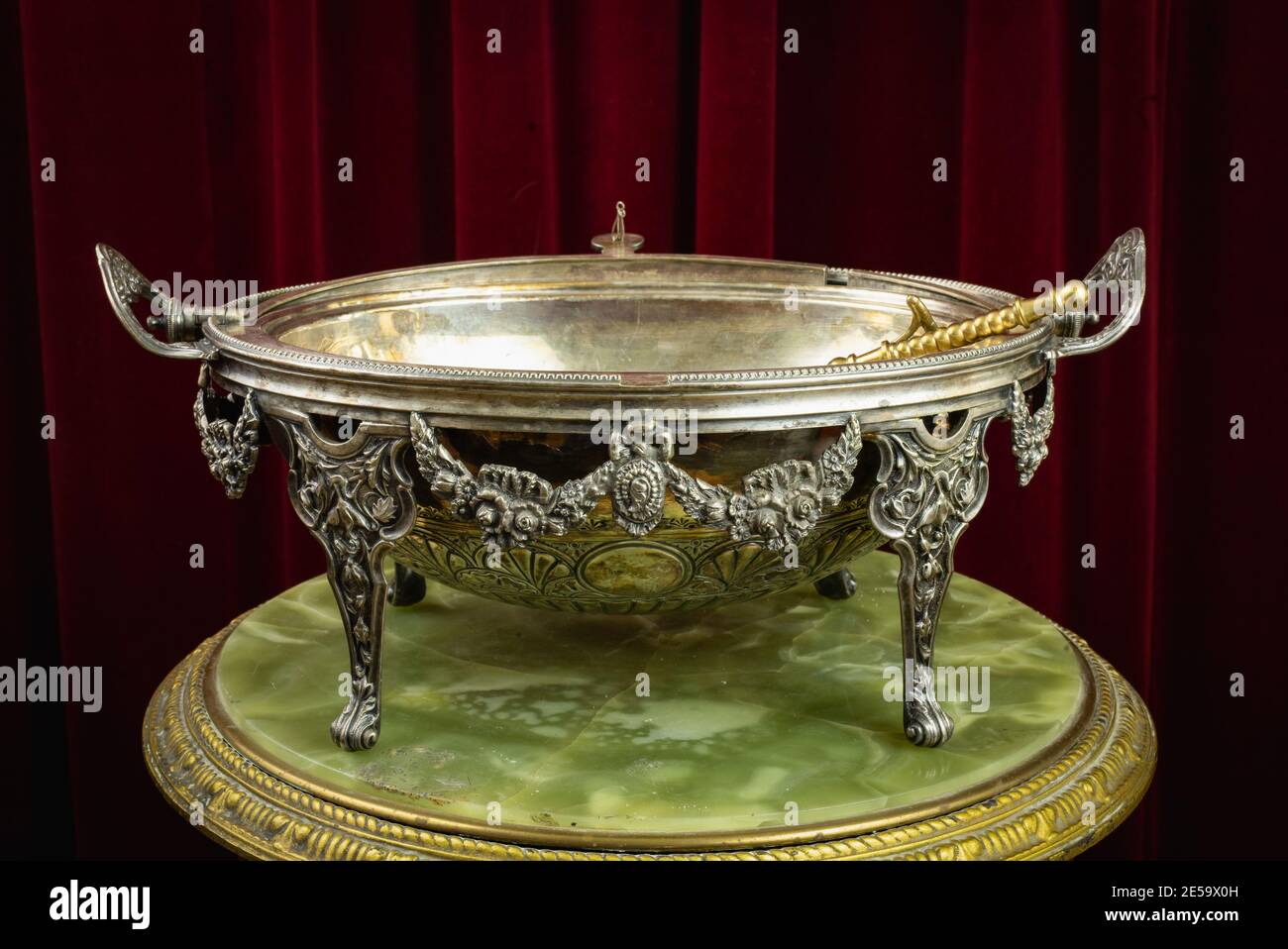 Decorative metal bowl, vintage style Stock Photo - Alamy