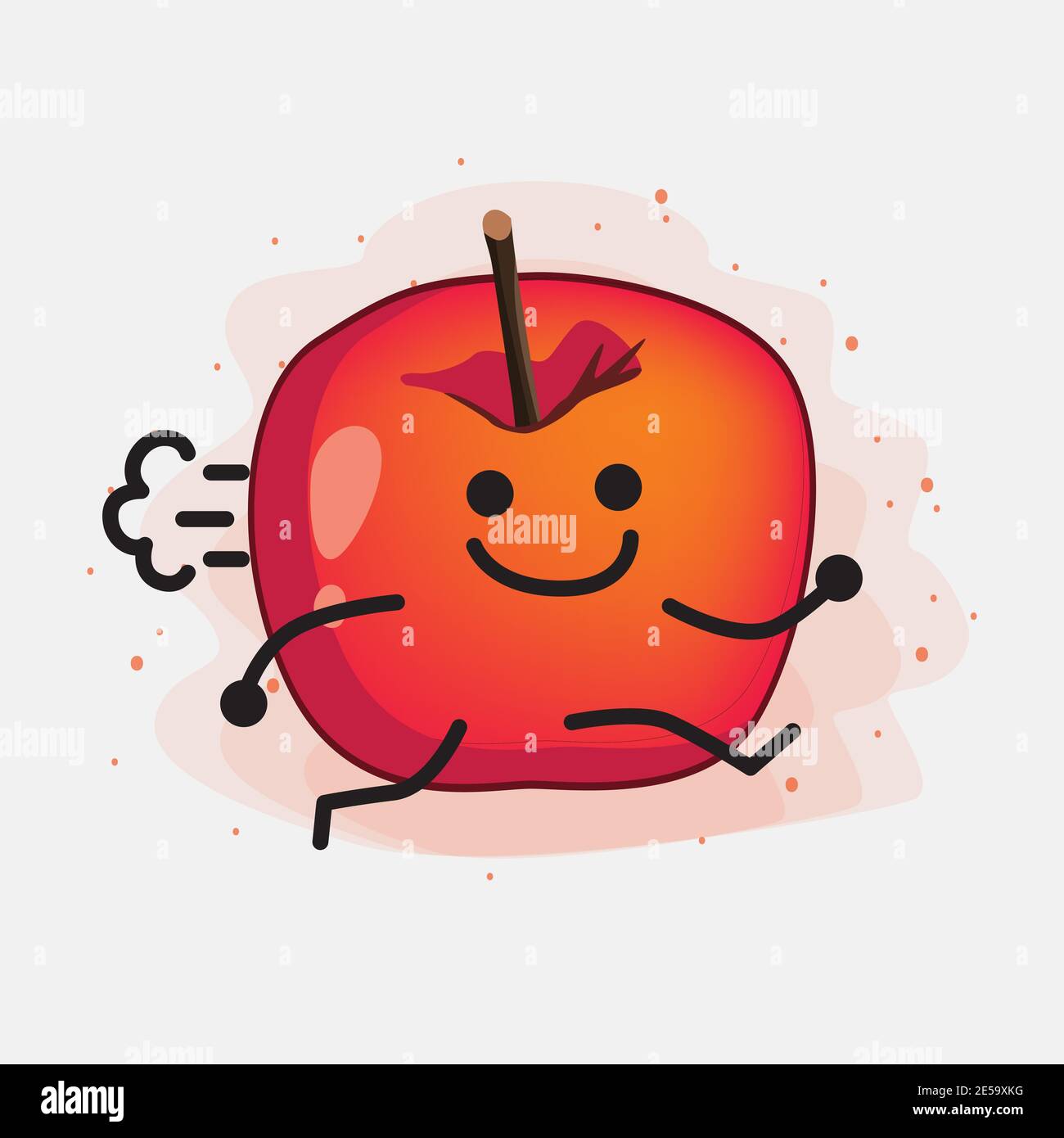 An illustration of Cute Crab Apple Vector Character Stock Vector Image ...