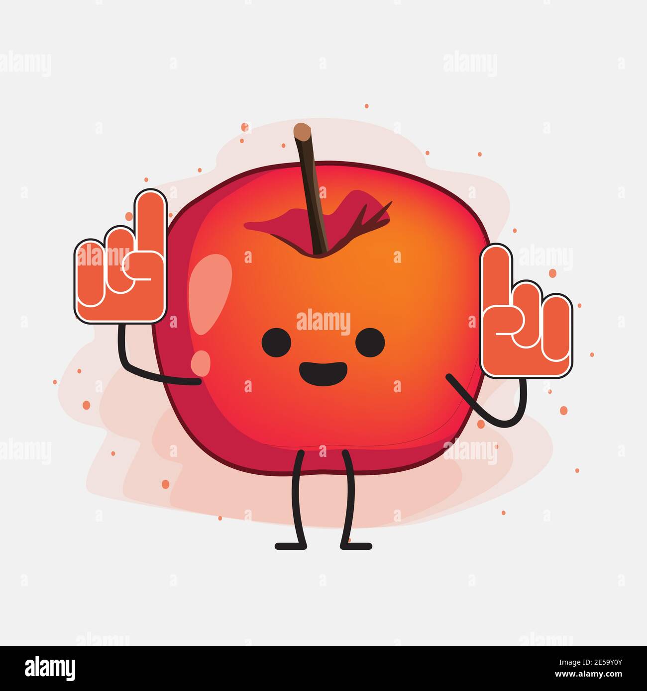 An illustration of Cute Crab Apple Vector Character Stock Vector Image ...