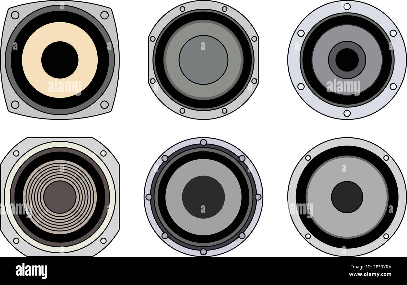 Set Of Speakers Vector