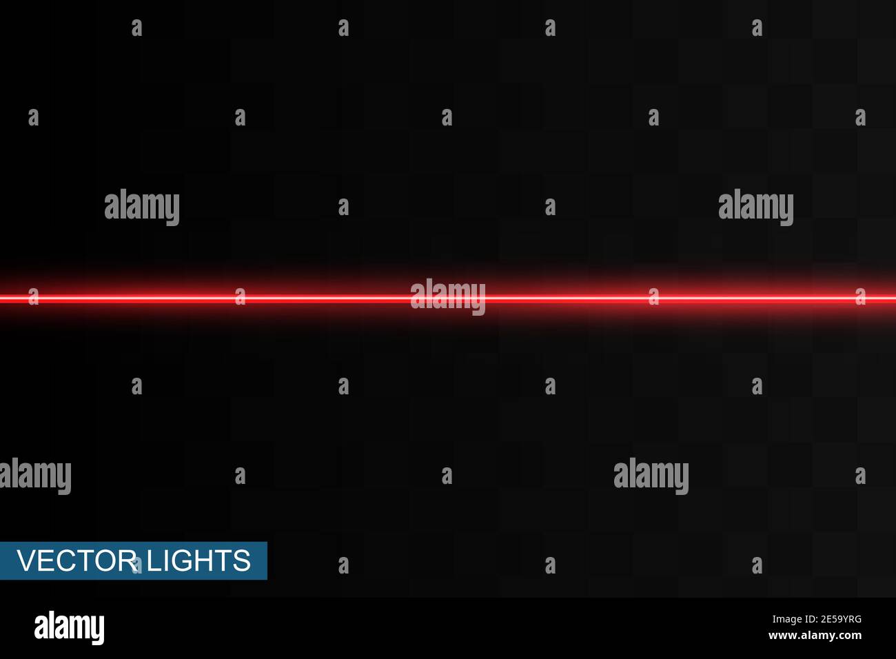 Abstract red laser beam. Transparent isolated on black background ...