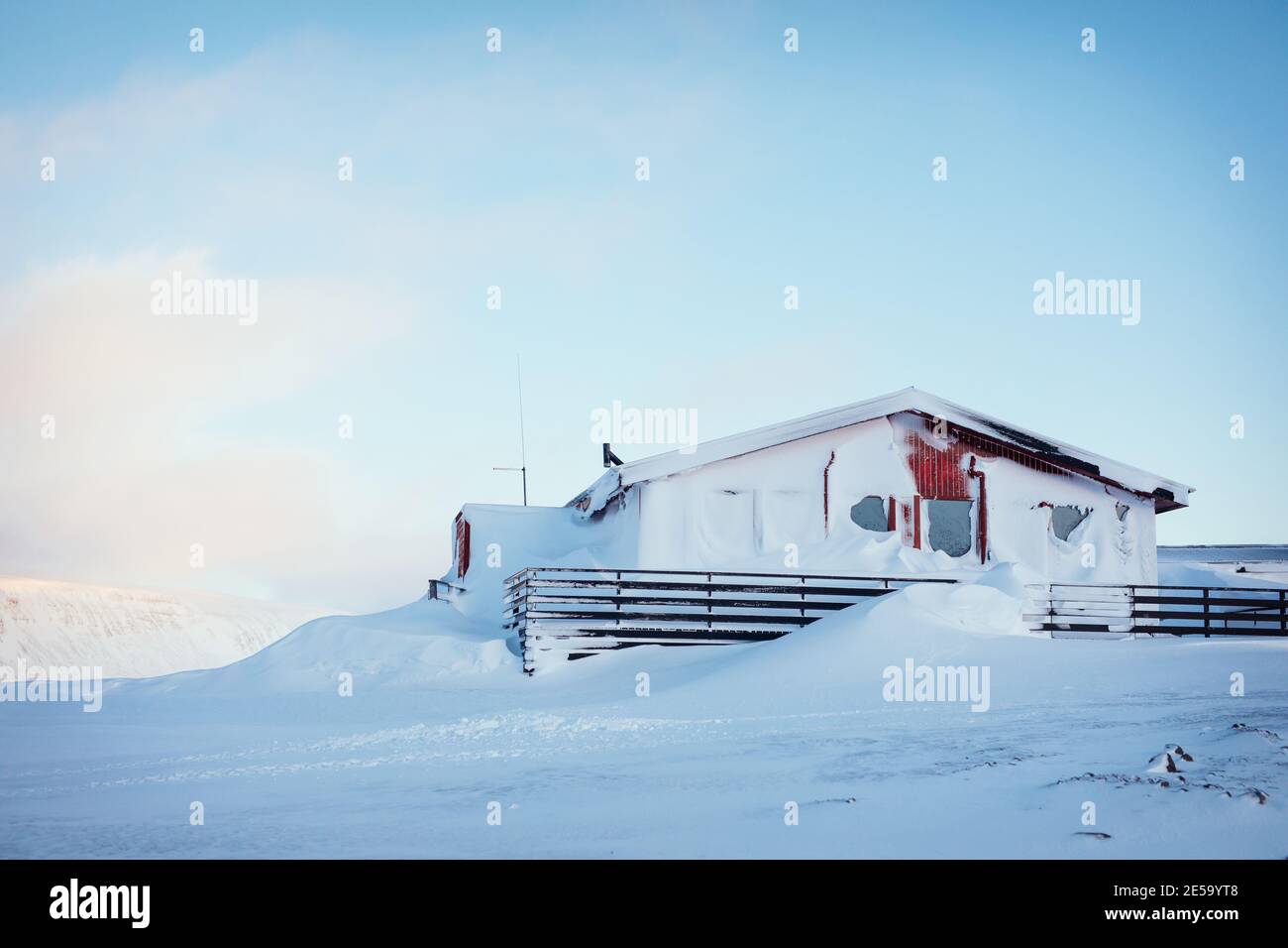 House covered in snow after a strong winter blizzard Stock Photo - Alamy