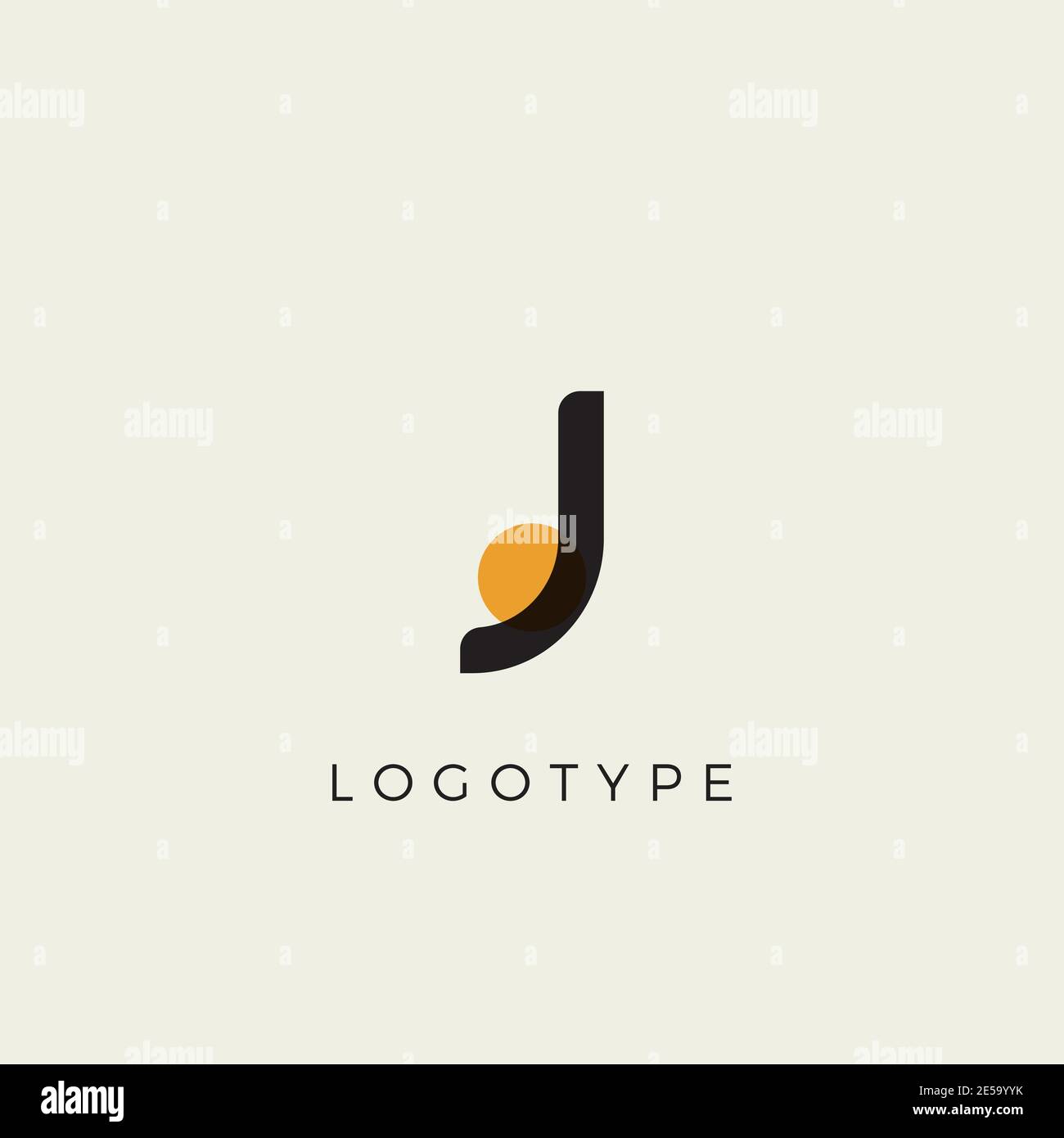 Creative letter J for logo and monogram. Minimal artistic style letter ...