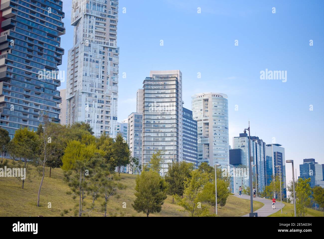 MEXICO CITY, MEXICO - May 07, 2020: Modern building in La Mexicana ...