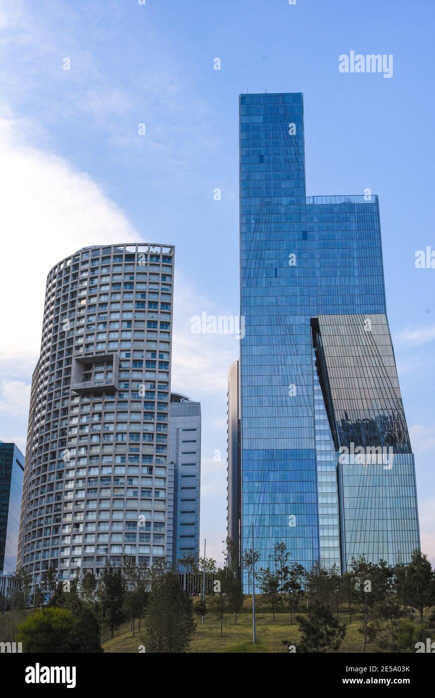 MEXICO CITY, MEXICO - May 07, 2020: Modern building in La Mexicana ...