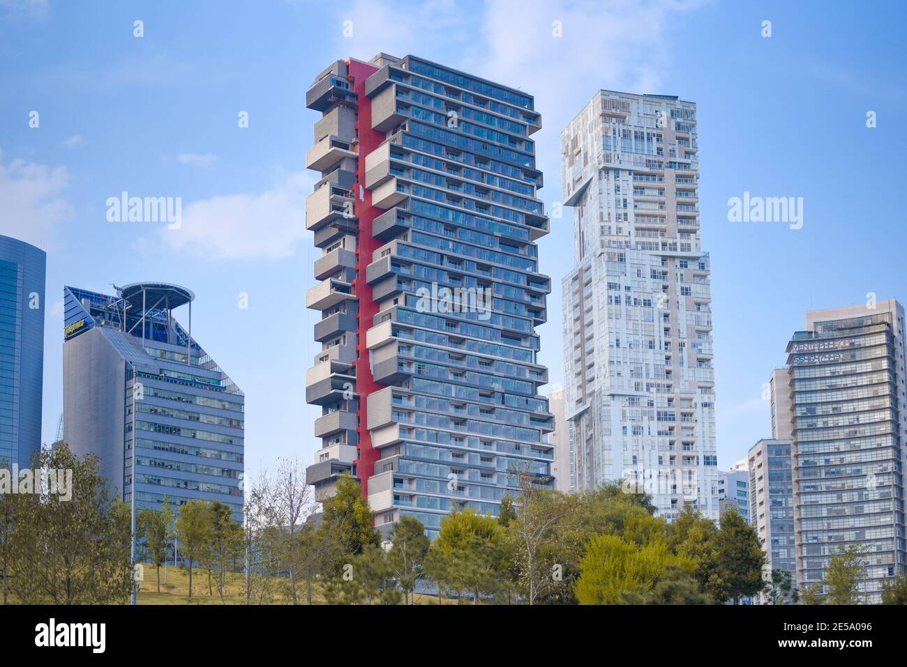 MEXICO CI, MEXICO - Jan 24, 2021: Modern building in La Mexicana, Santa ...