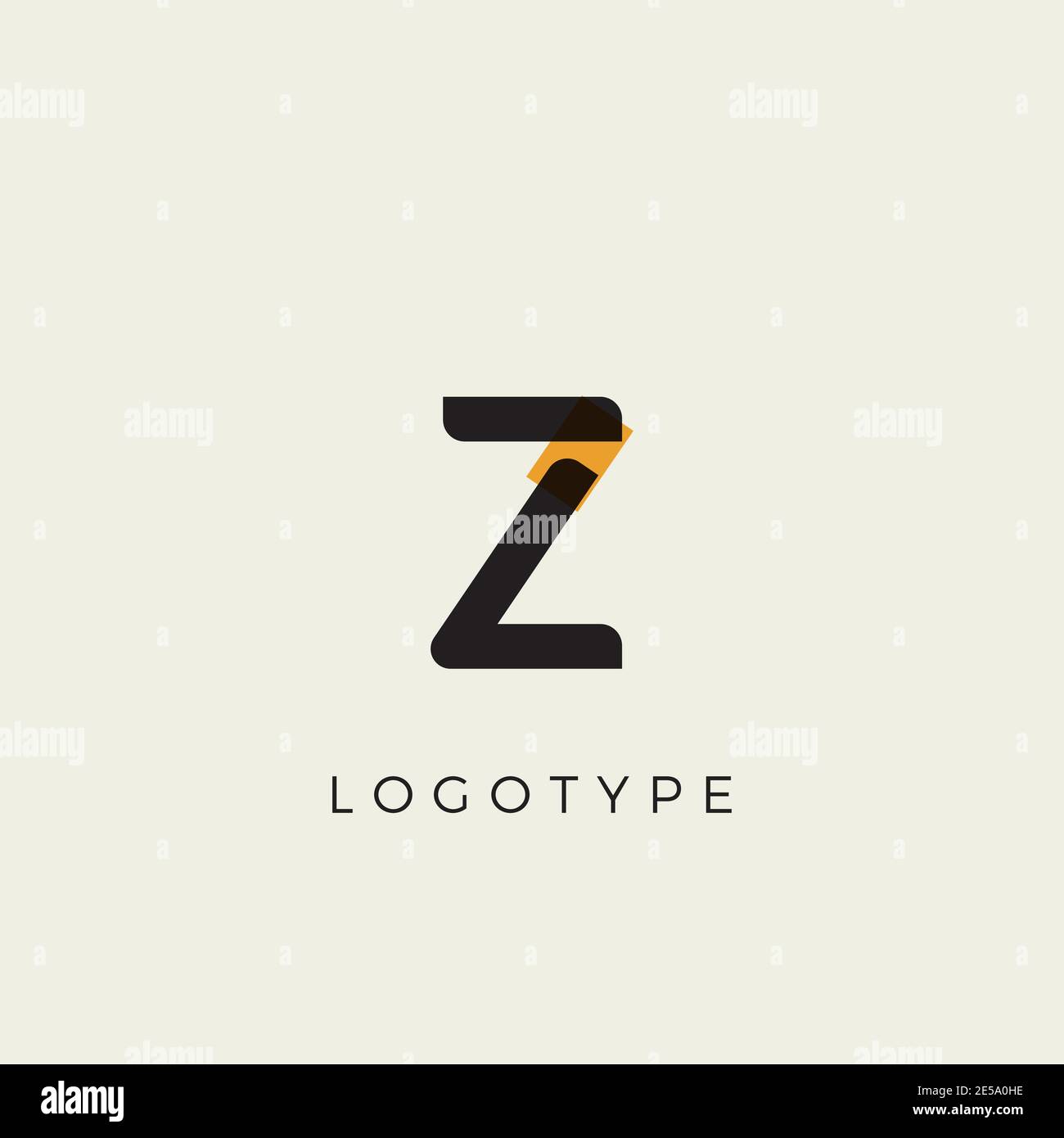 Creative letter Z for logo and monogram. Minimal artistic style letter ...