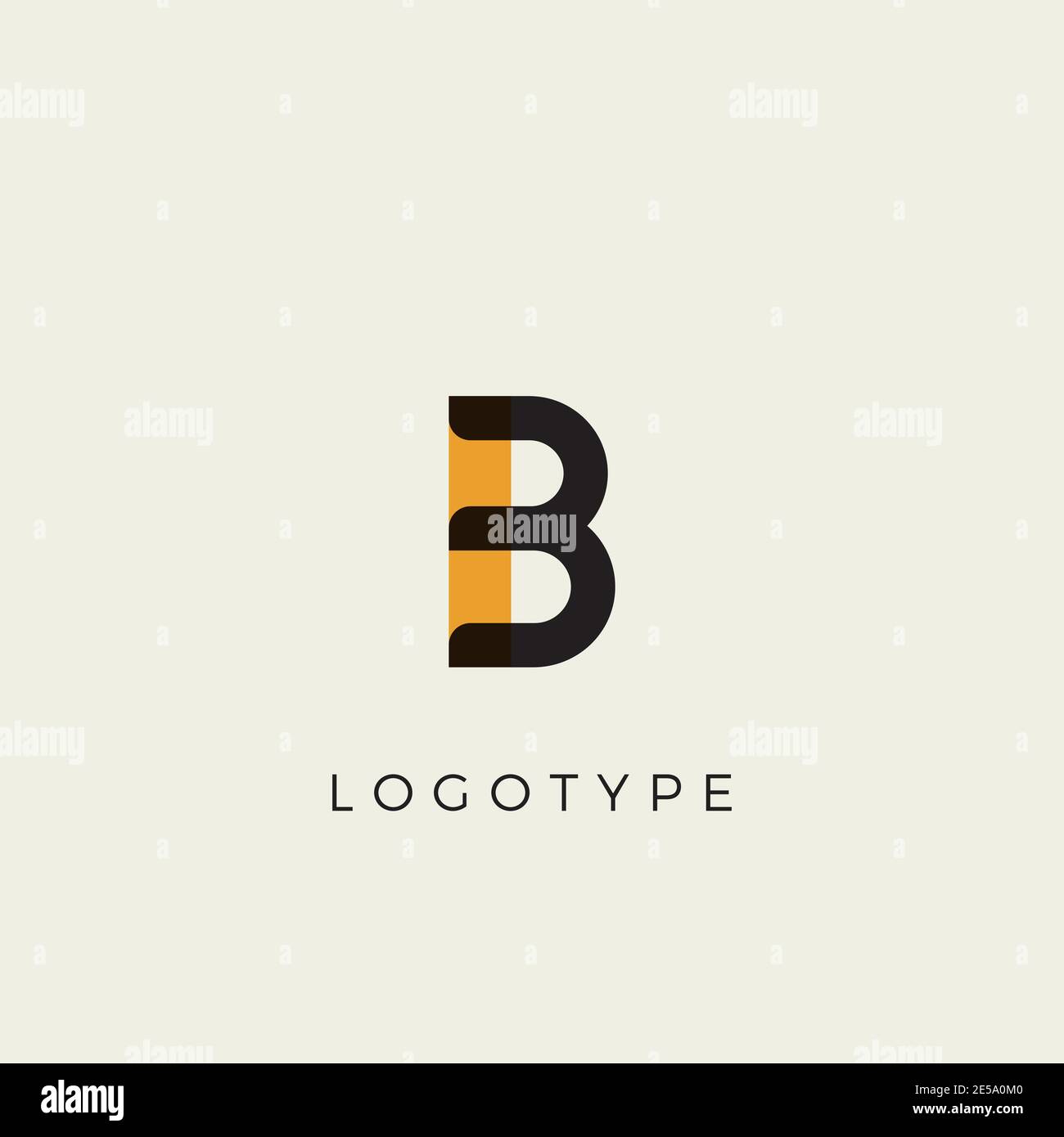 Creative letter B for logo and monogram. Minimal artistic style letter ...