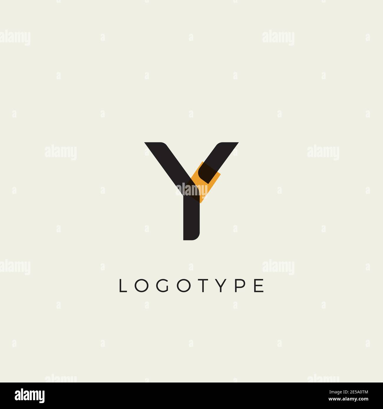 Creative letter Y for logo and monogram. Minimal artistic style letter ...