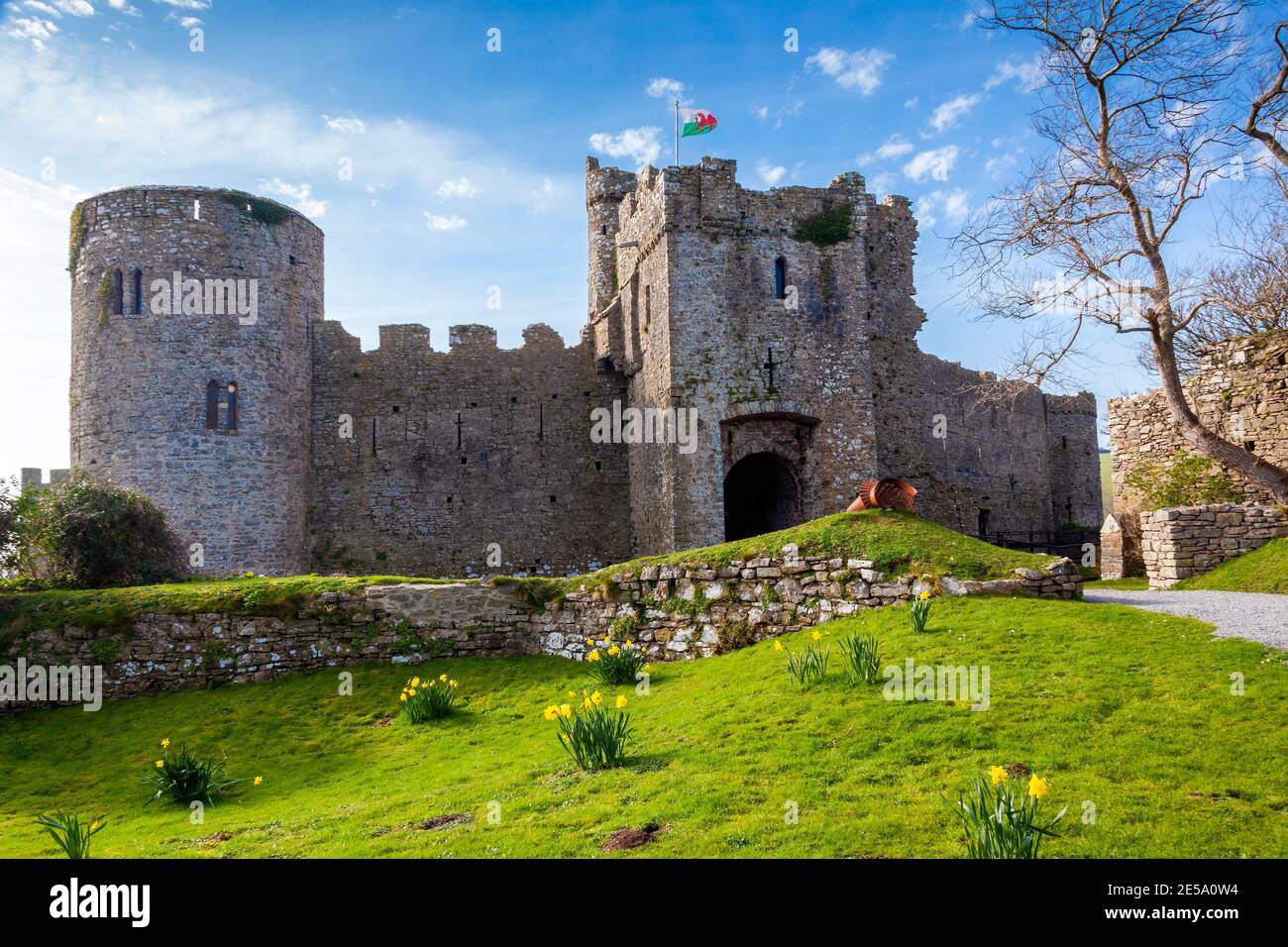 Manorbier castle in pembrokeshire wales hi-res stock photography and ...