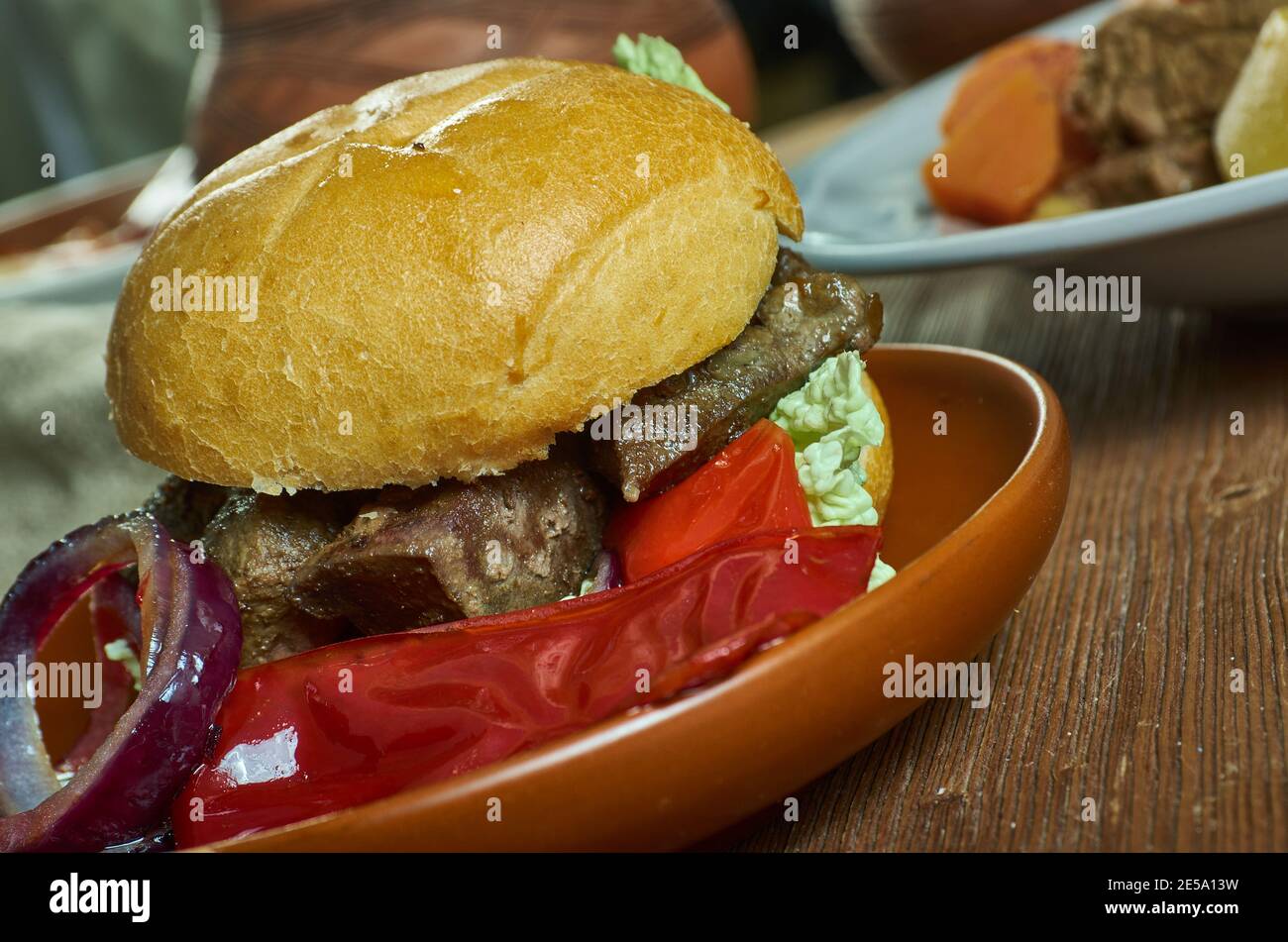 Ciganska pecienka - Slovakia boneless pork meat with a meat mallet ...