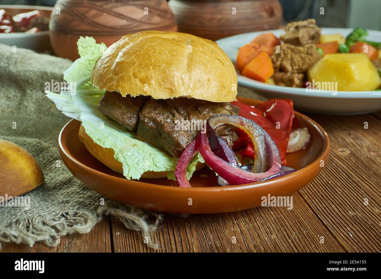 Ciganska pecienka - Slovakia boneless pork meat with a meat mallet ...