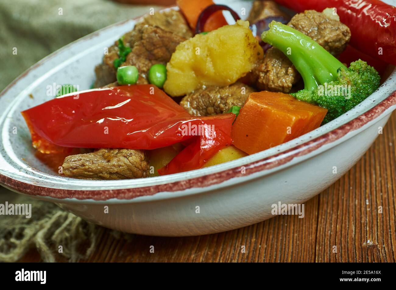 Gursan - Saudi Arabian meat and vegetable stew, side dish Stock Photo ...