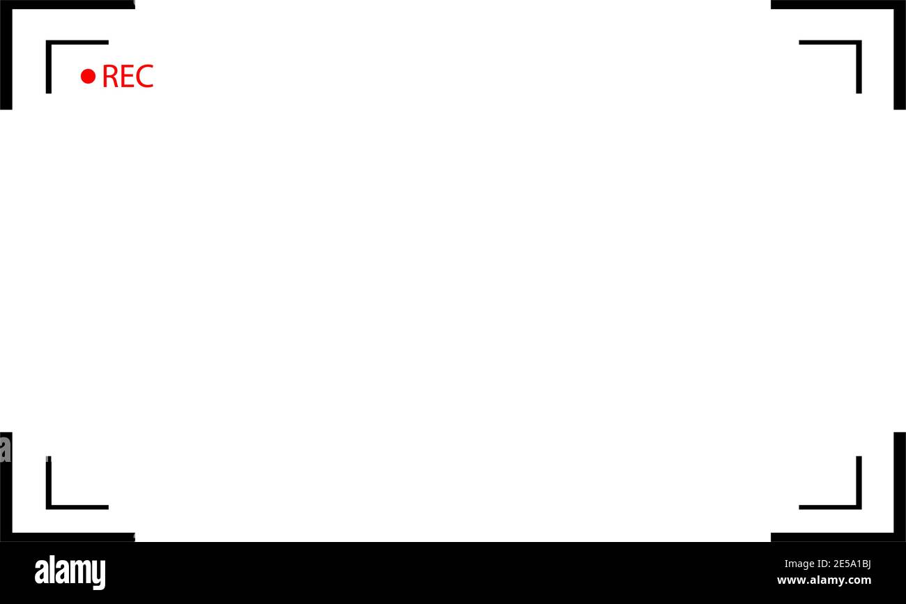 Viewfinder frame of the VCR digital display camera vector frame with ...