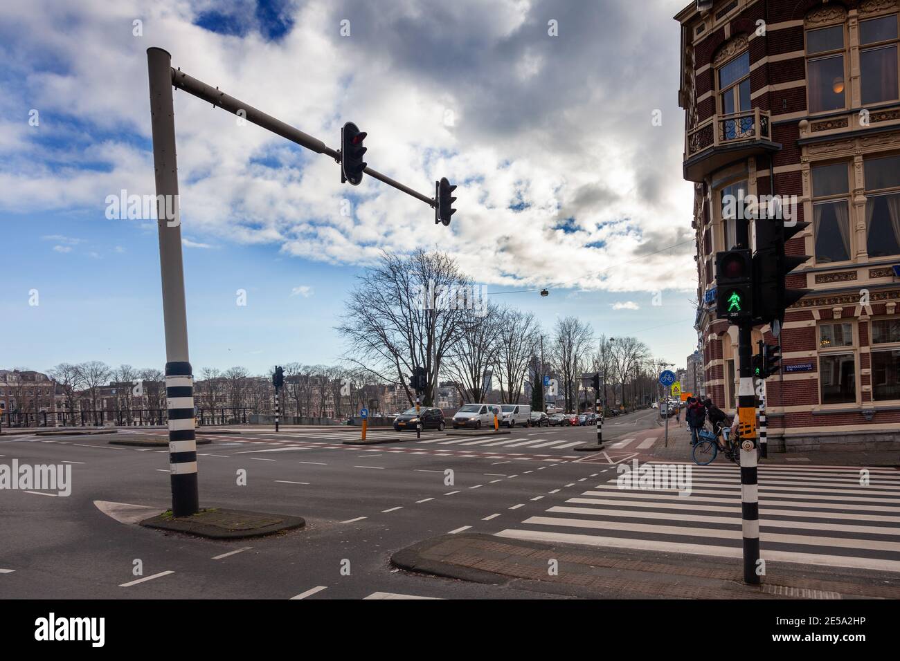 Typical street intersection in capital hi-res stock photography and ...