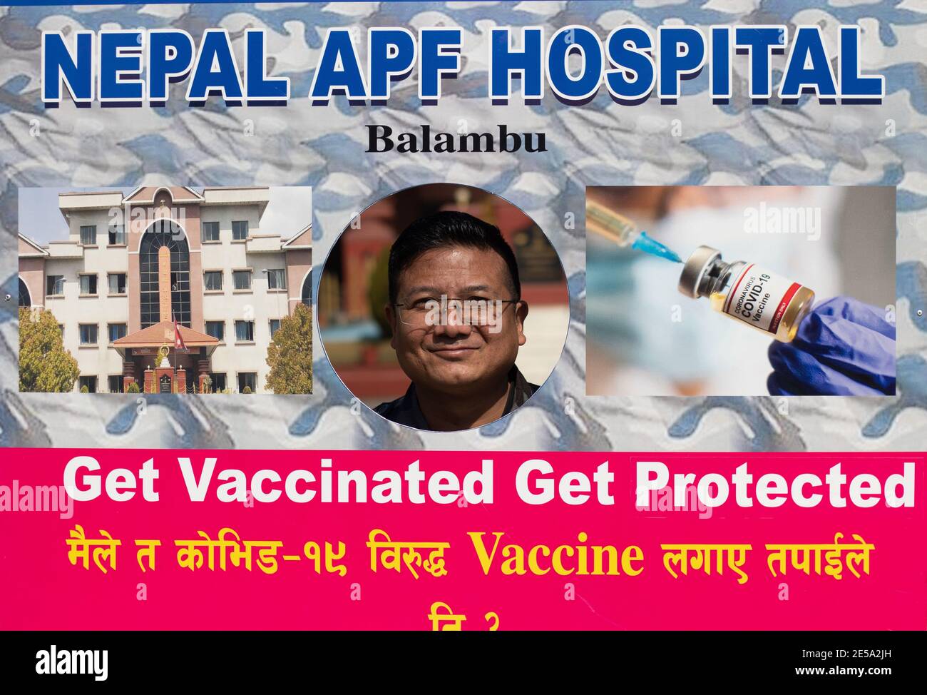 Kathmandu, NE, Nepal. 27th Jan, 2021. A staffer of Nepal's Armed Police ...