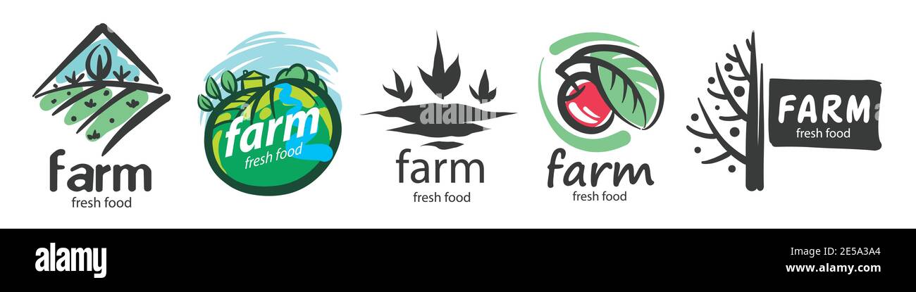 Vector set of logos for agriculture and farms Stock Vector Image & Art ...