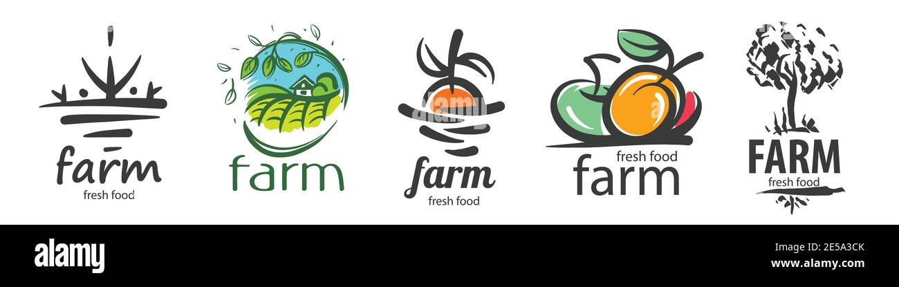 Vector set of logos for agriculture and farms Stock Vector Image & Art ...