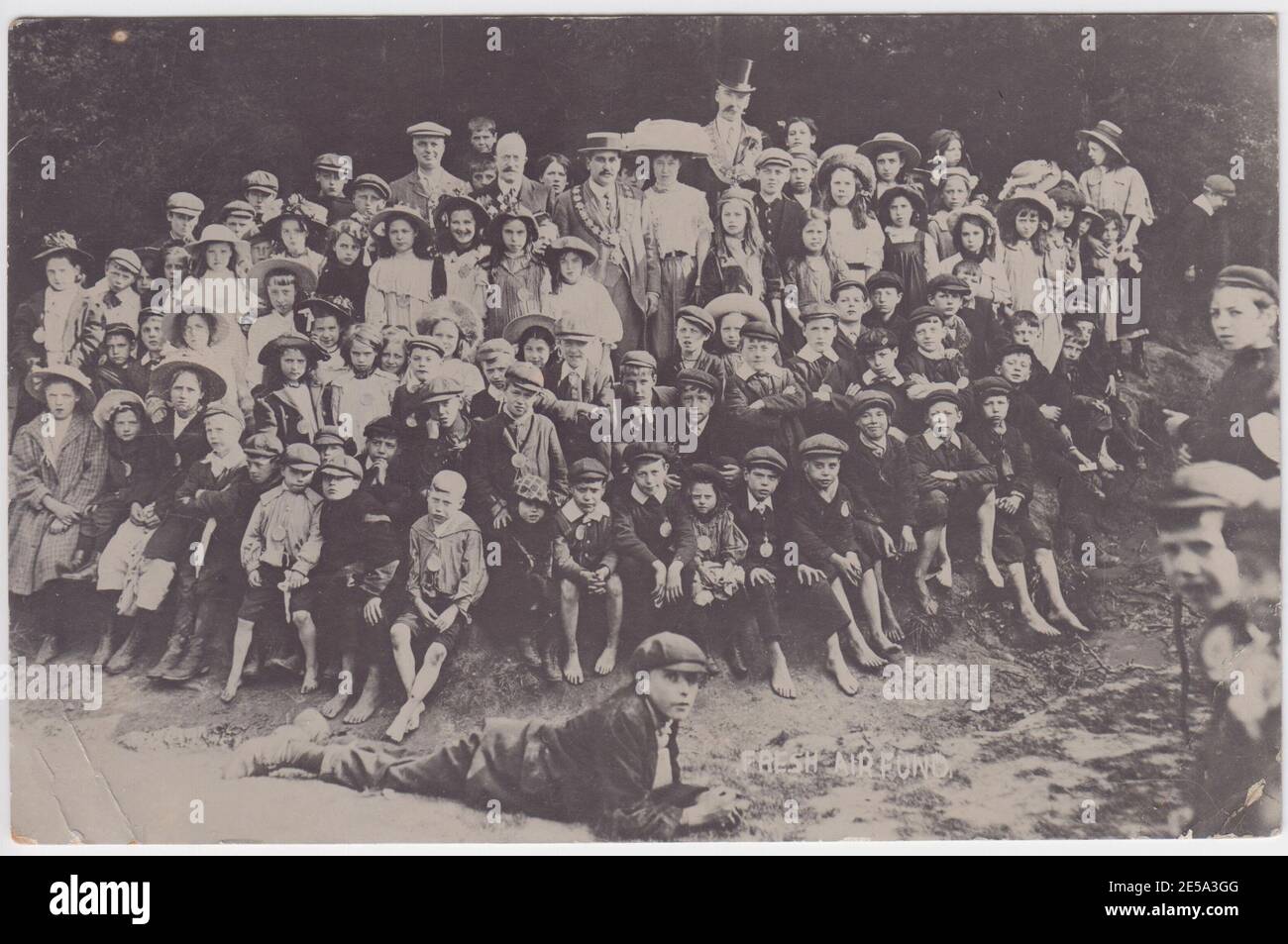 Fresh Air Fund: inner city children on trip to the countryside, shown ...