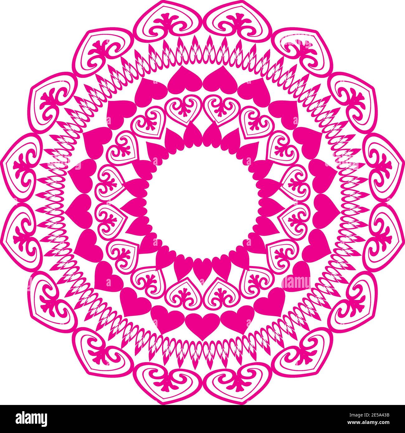 Pink mandala isolated on a white background Stock Photo - Alamy