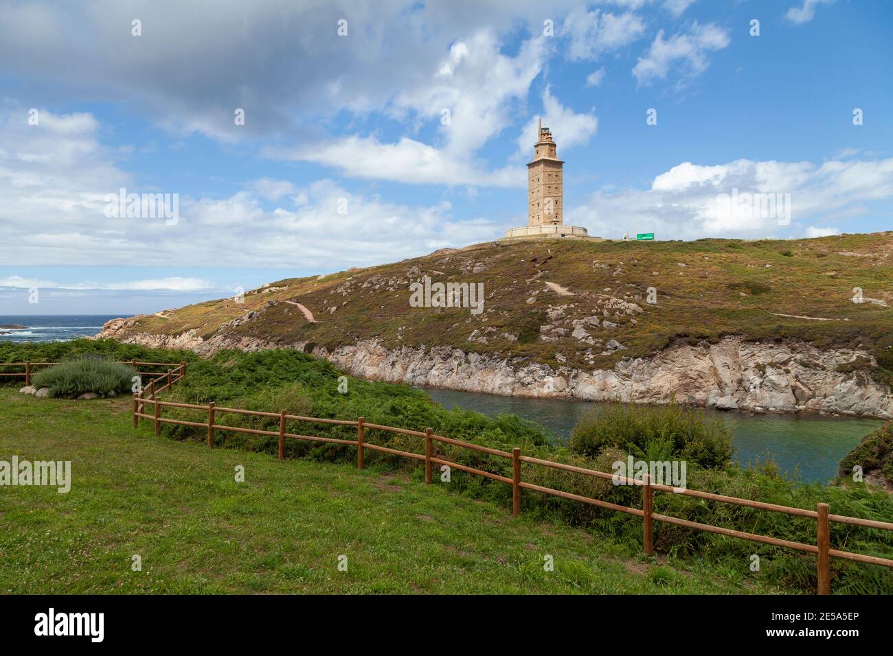 Torre de Hercules in La Coruna, lighthouse built by the ancient Roman ...