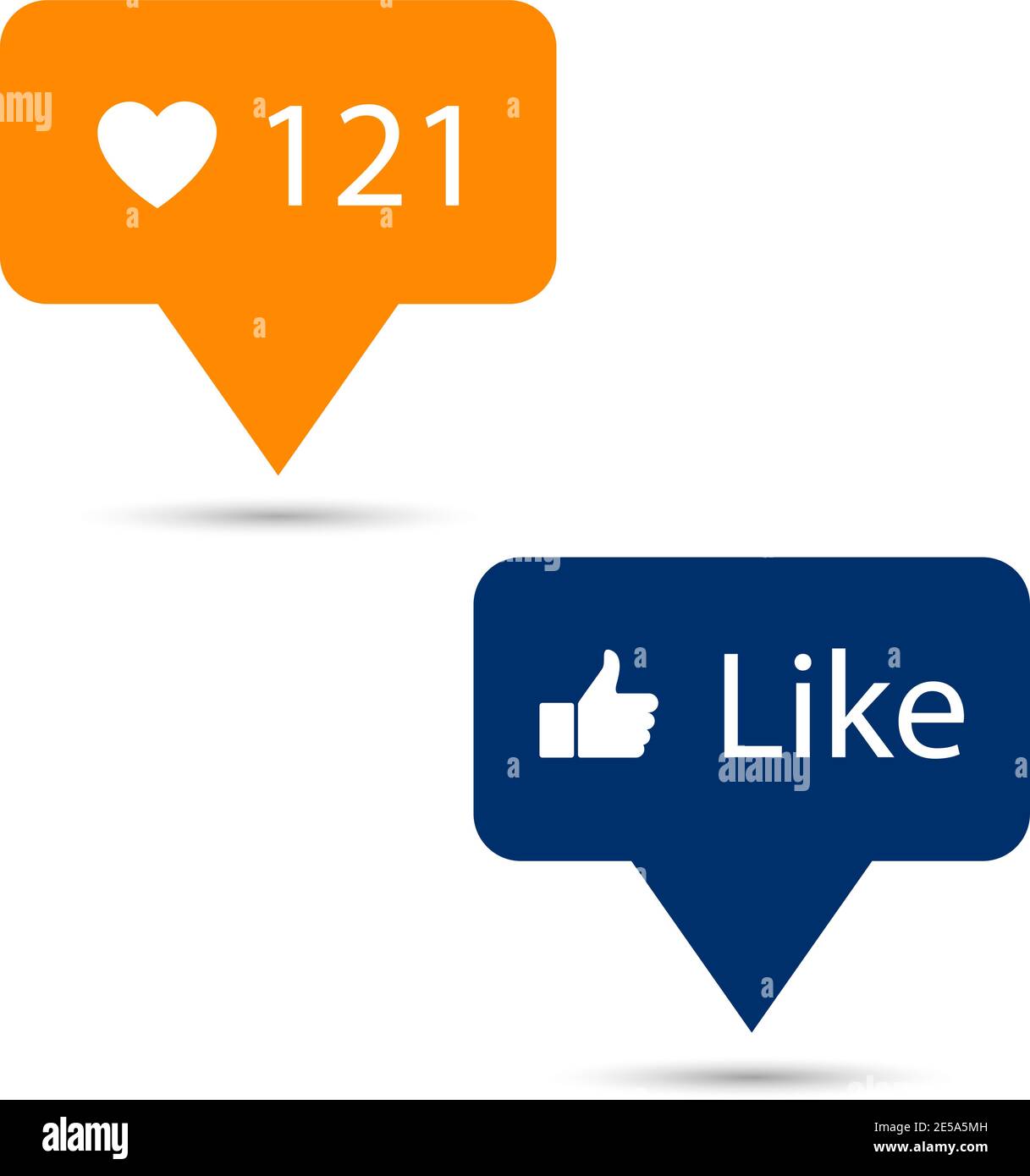 Speech Bubbles, Set Like Icon. Like Counter Notification Icon Stock ...