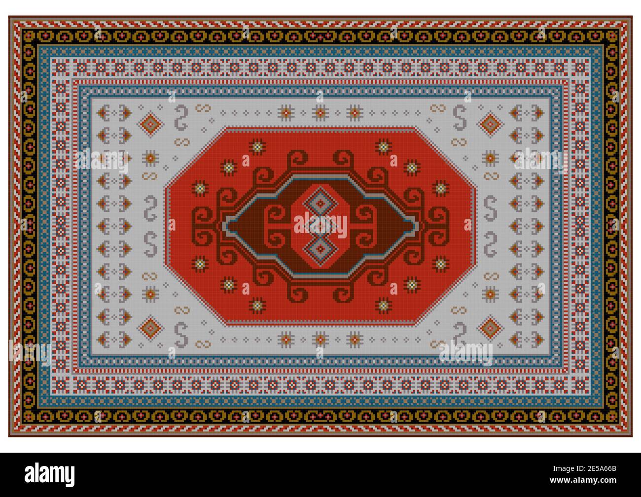 Antique rug detail Cut Out Stock Images & Pictures - Alamy