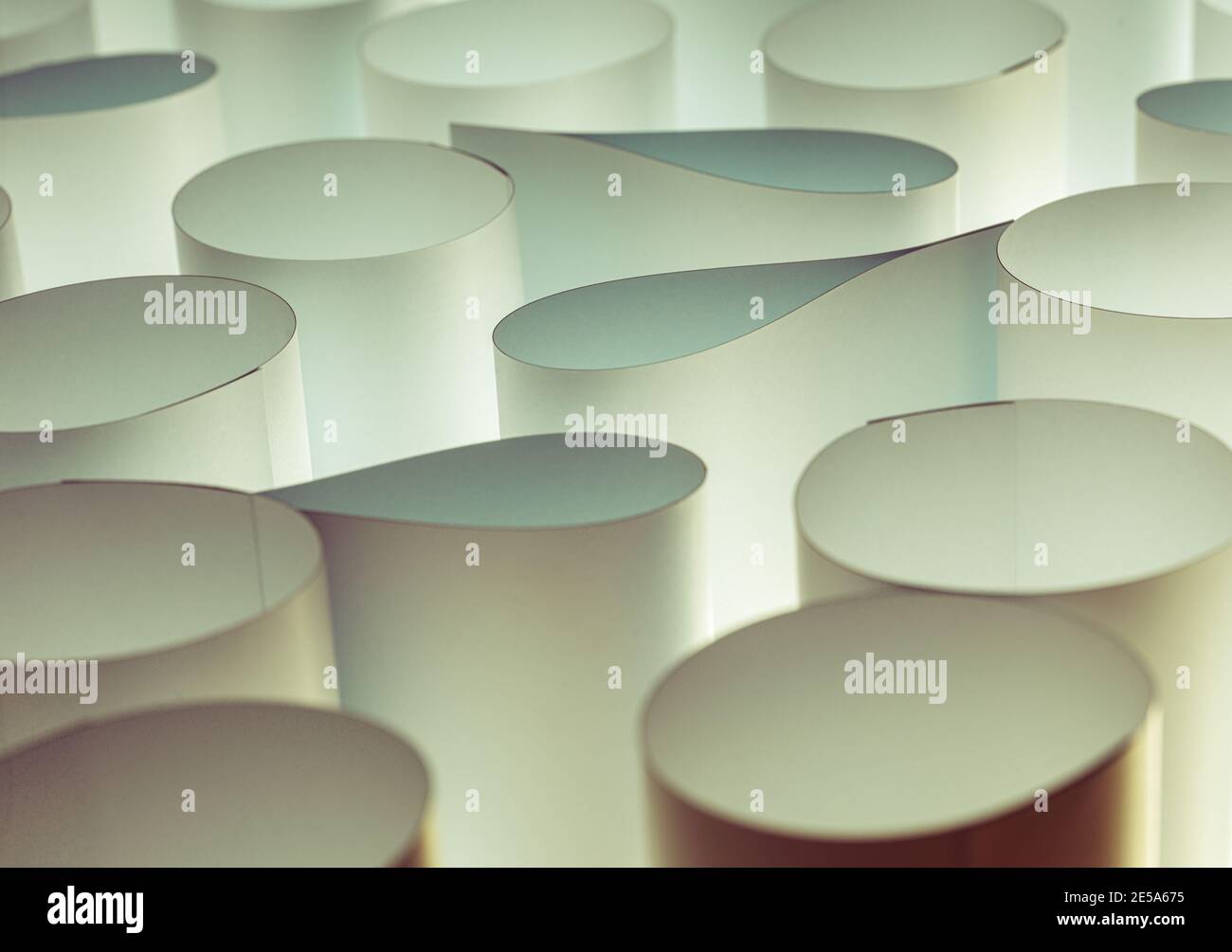 abstract colorful backdrop 3D made of paper cylinders and droplets ...