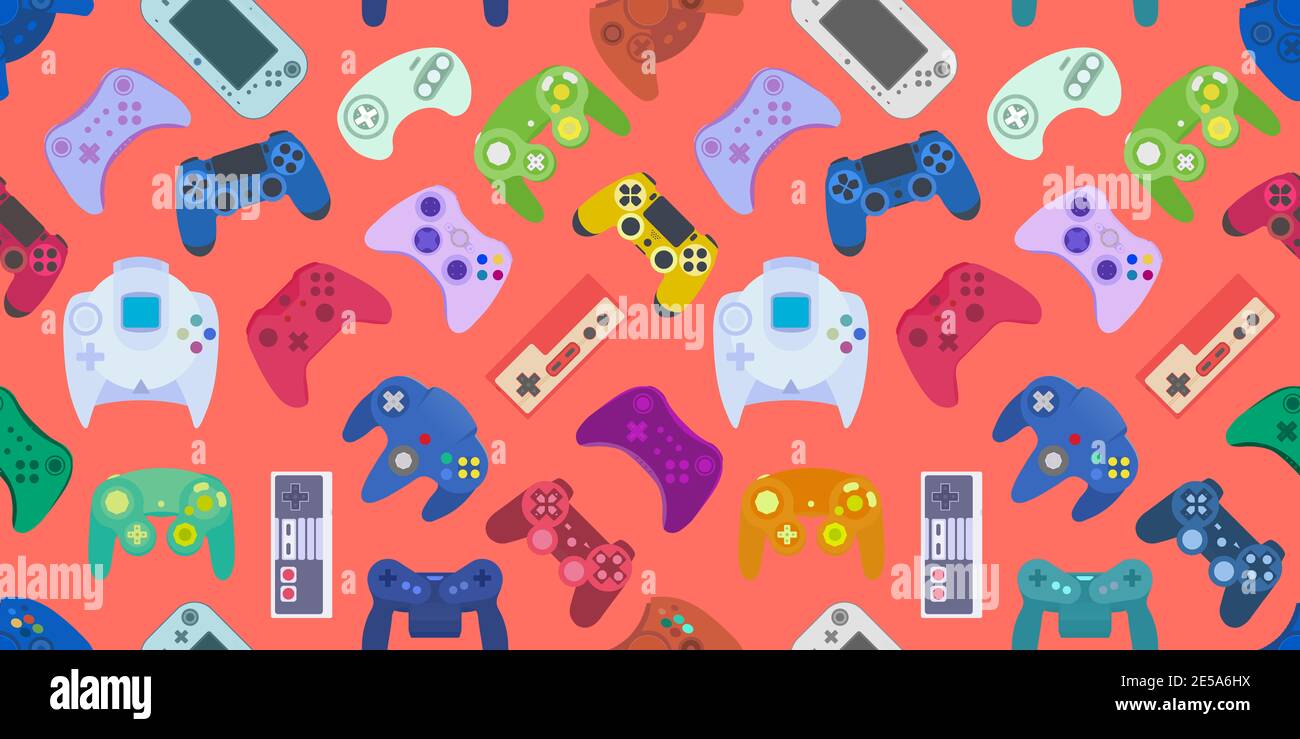 Video game controller gamepad background Gadgets and devices seamless ...