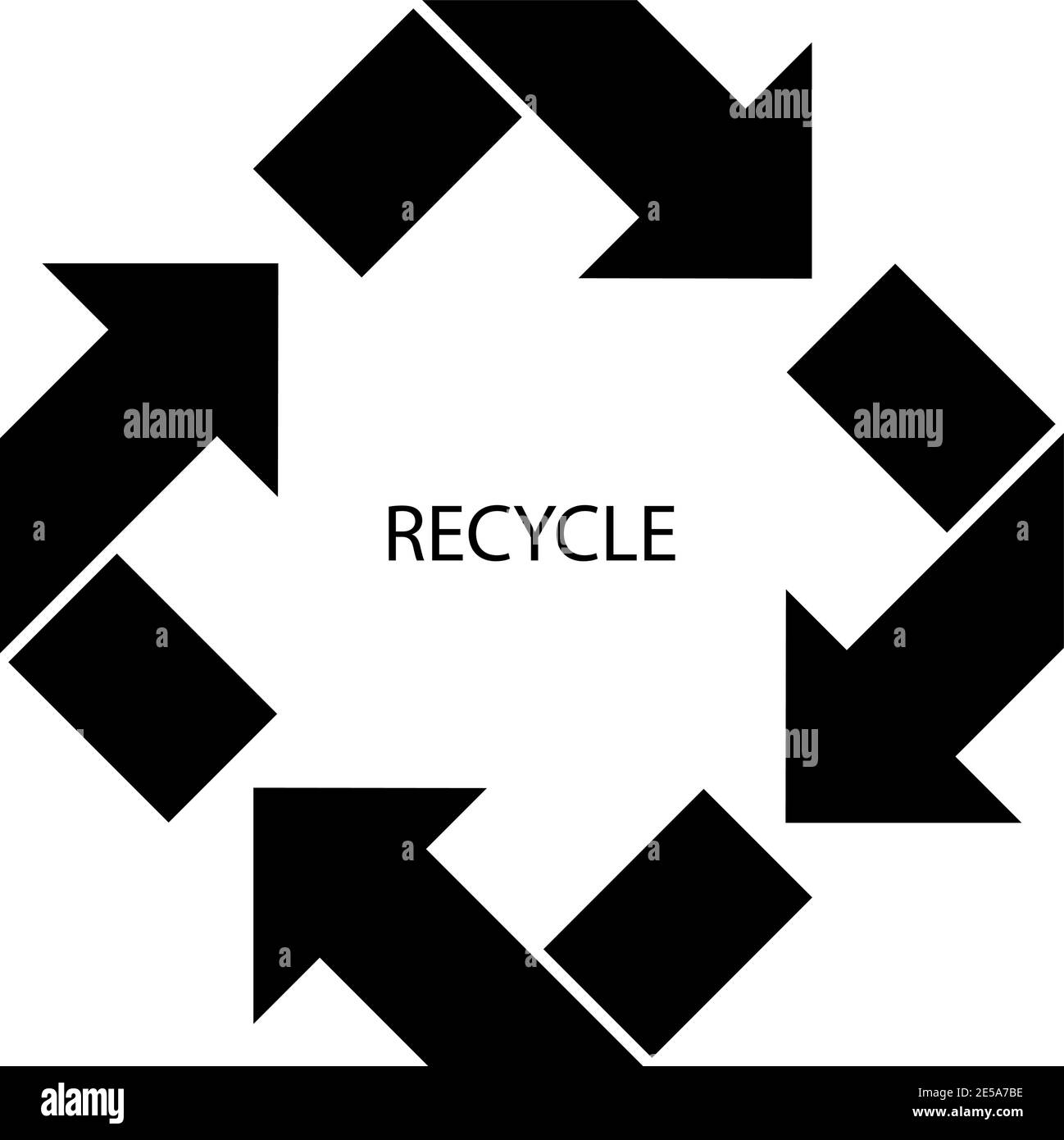 Recycling symbol sketch Black and White Stock Photos & Images - Alamy