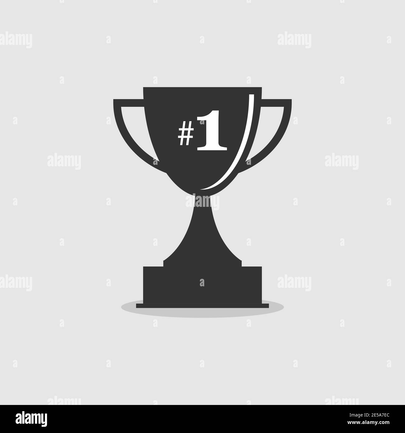 Trophy cup icon vector, Number 1 in flat design. Eps10 Stock Vector ...