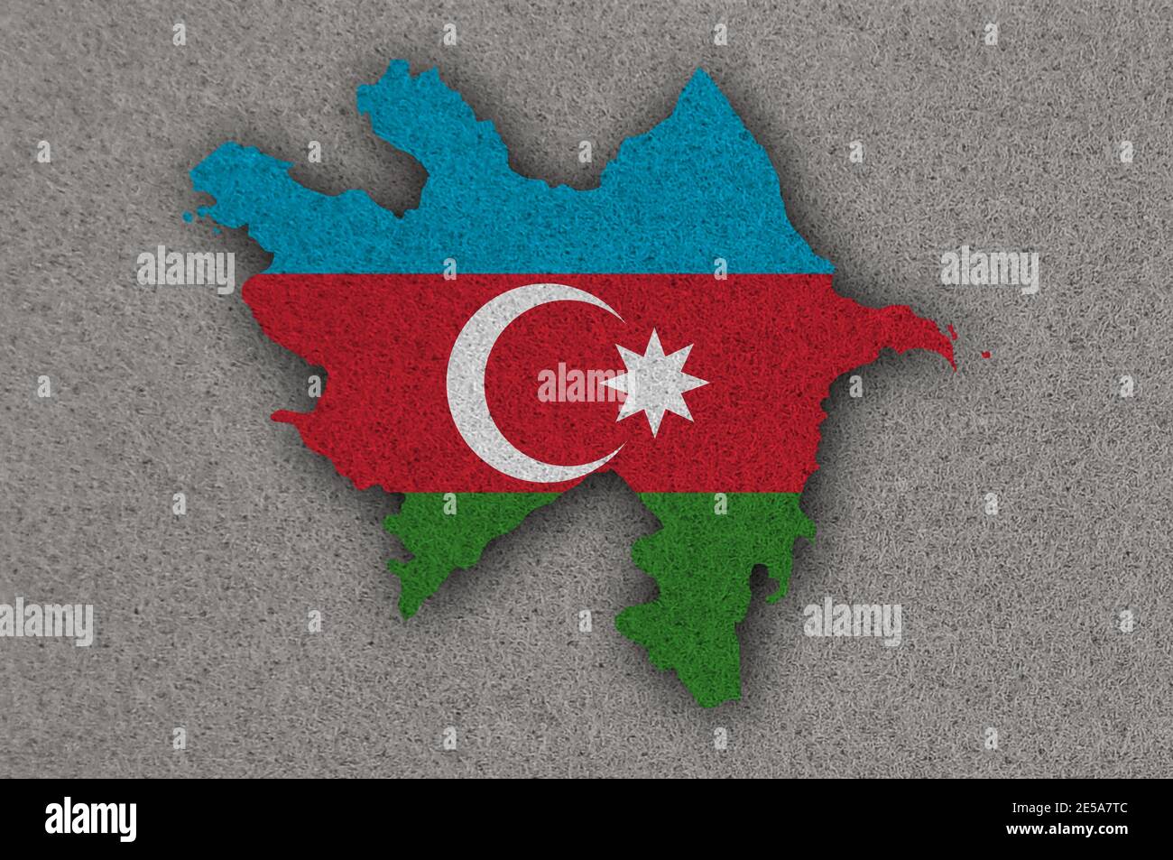 Map and flag of Azerbaijan on felt Stock Photo - Alamy