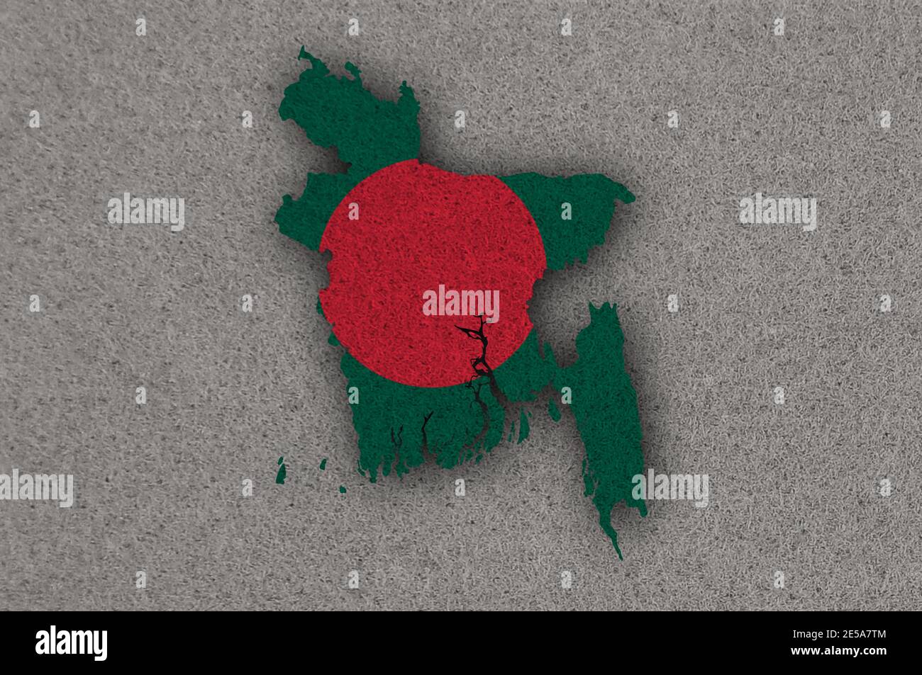 Map and flag of Bangladesh on felt Stock Photo - Alamy