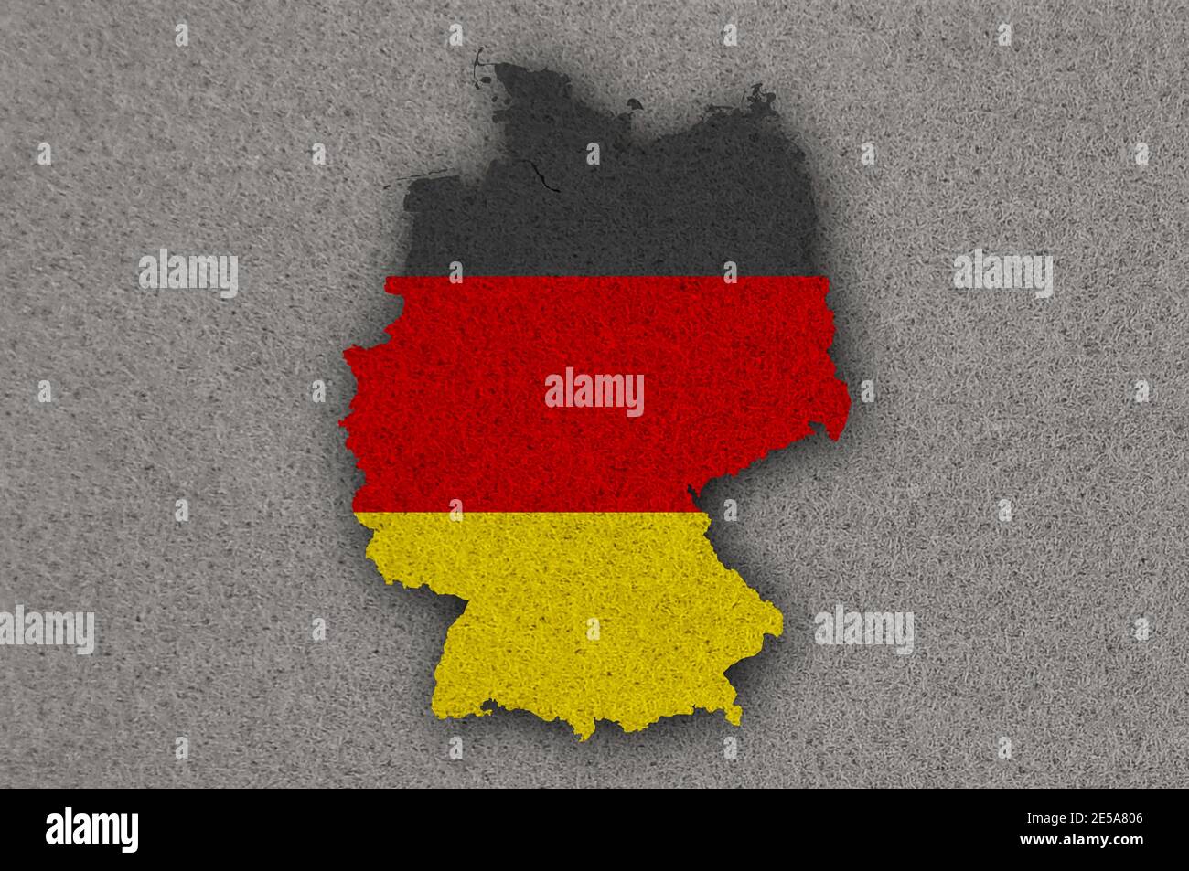 Map and flag of Germany on felt Stock Photo - Alamy
