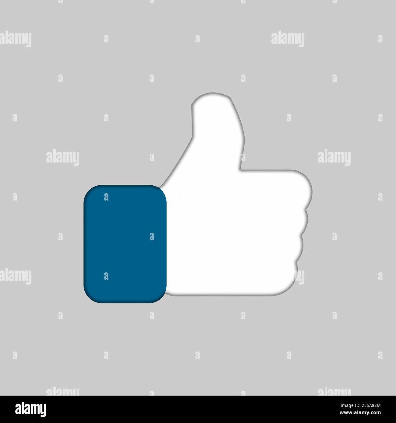 Like icon in trendy flat style with shadow, Thumb up, vector ...