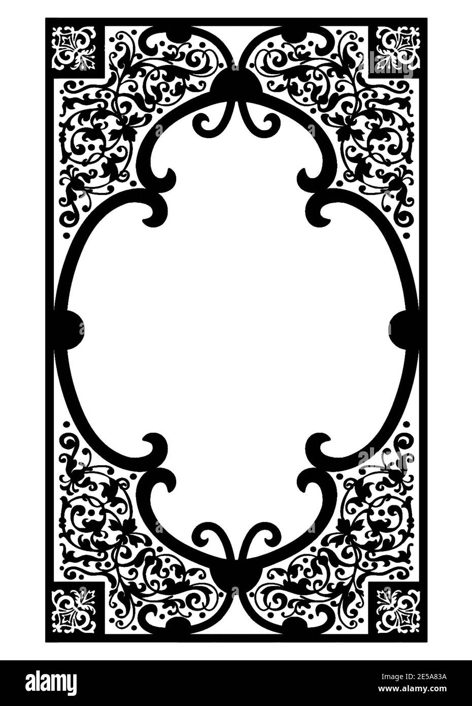 Book vintage decorative borders and frames Stock Photo - Alamy