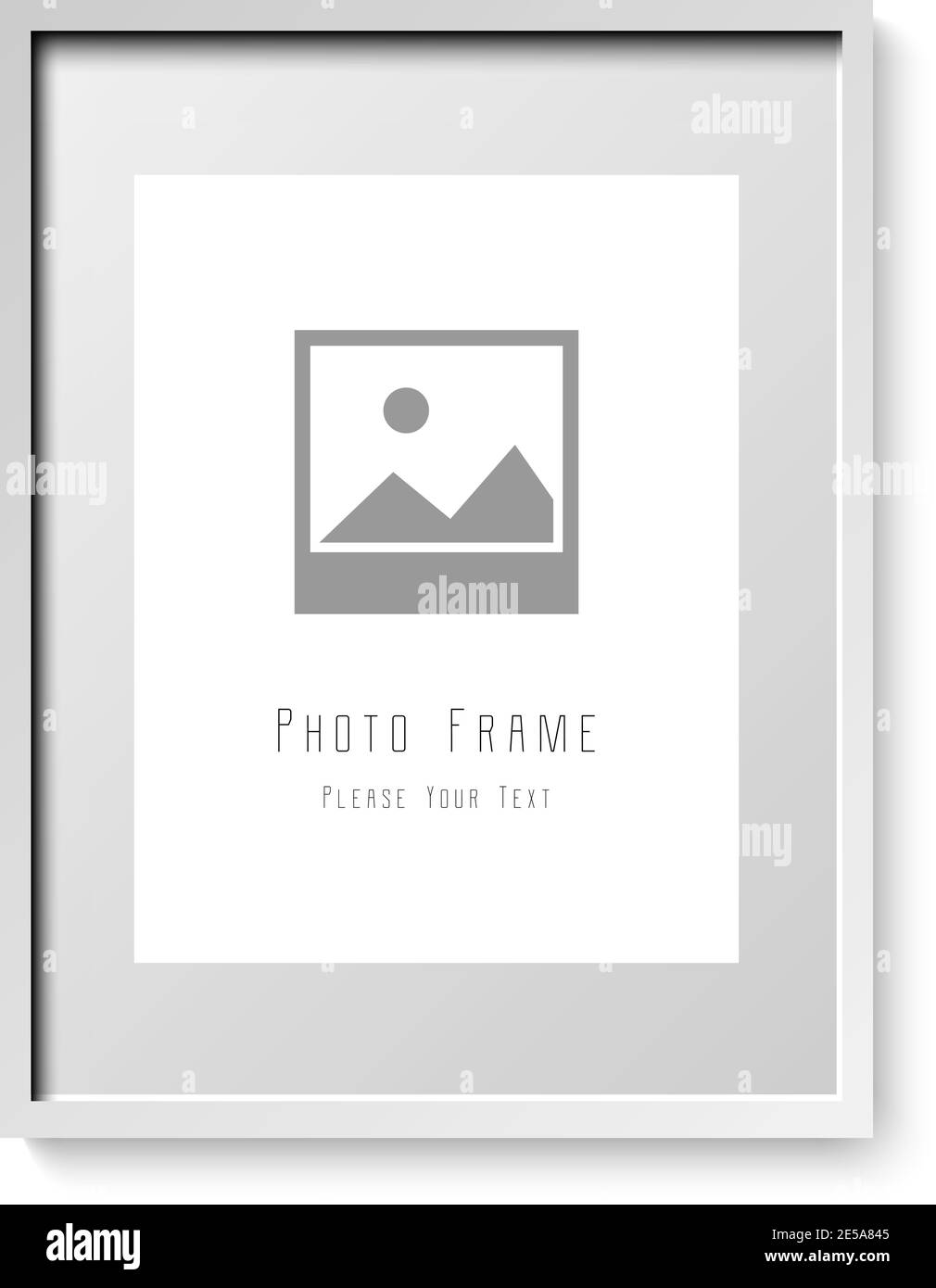 Photo Frame with shadows. Picture icon, Vector illustration Stock ...