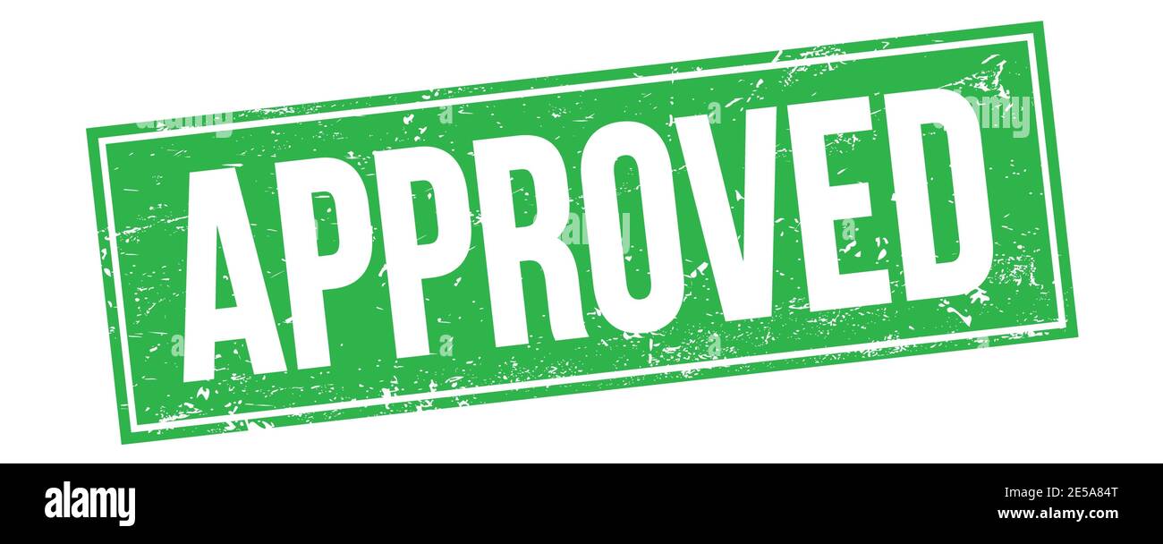 Approved text on rectangle hi-res stock photography and images - Alamy