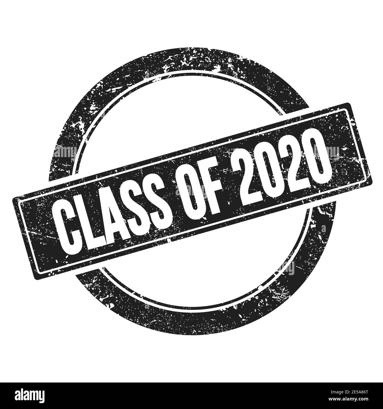 CLASS OF 2020 text on black grungy round vintage stamp Stock Photo - Alamy
