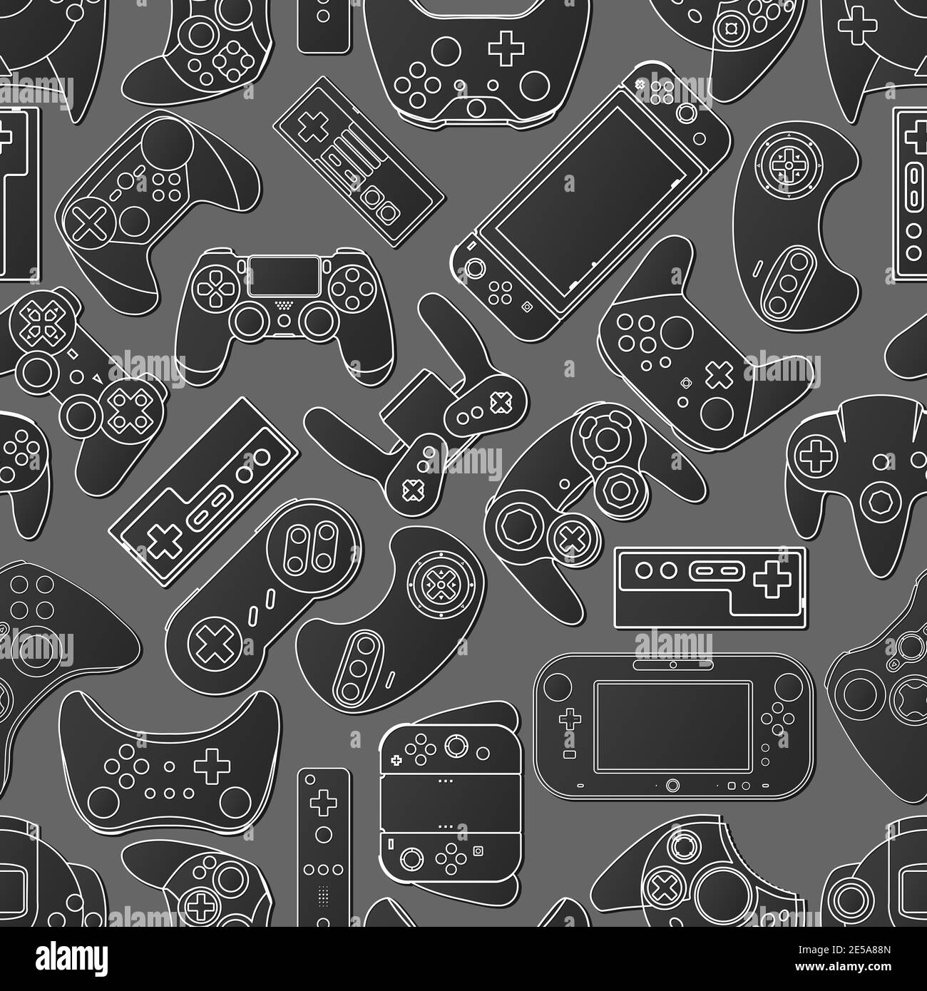 Video game controller gamepad background Gadgets and devices seamless ...