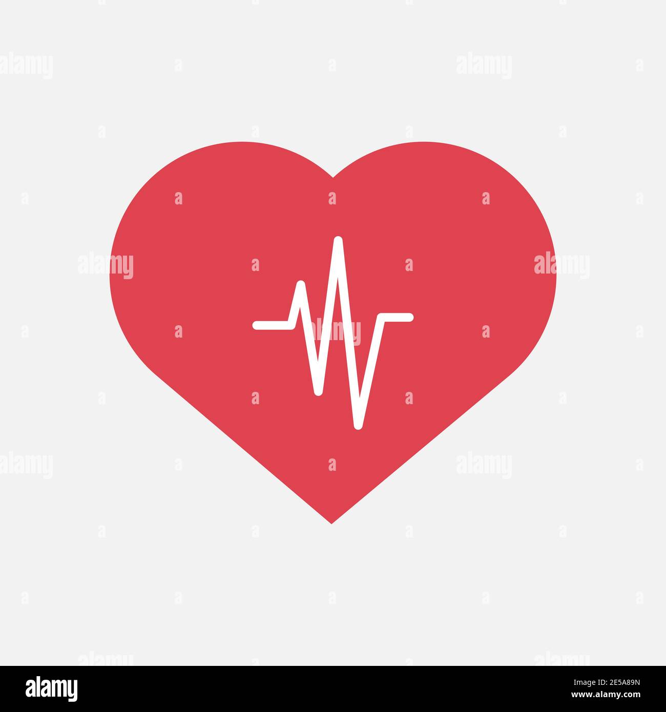 Heartbeat icon for medical apps, Heartbeat icon in flat style Stock ...