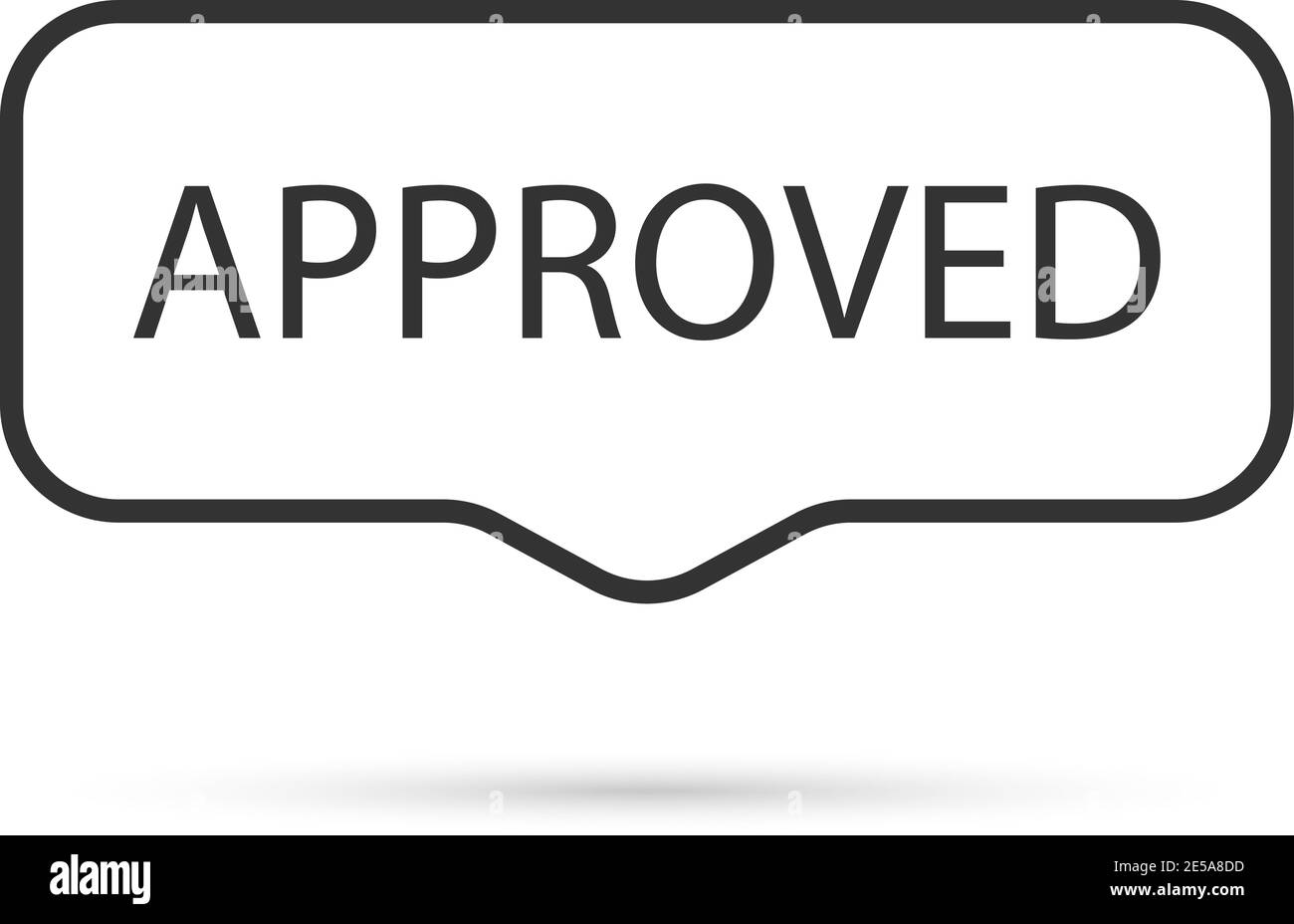 Approved stamp vector. Tag approved in flat style design Stock Vector ...