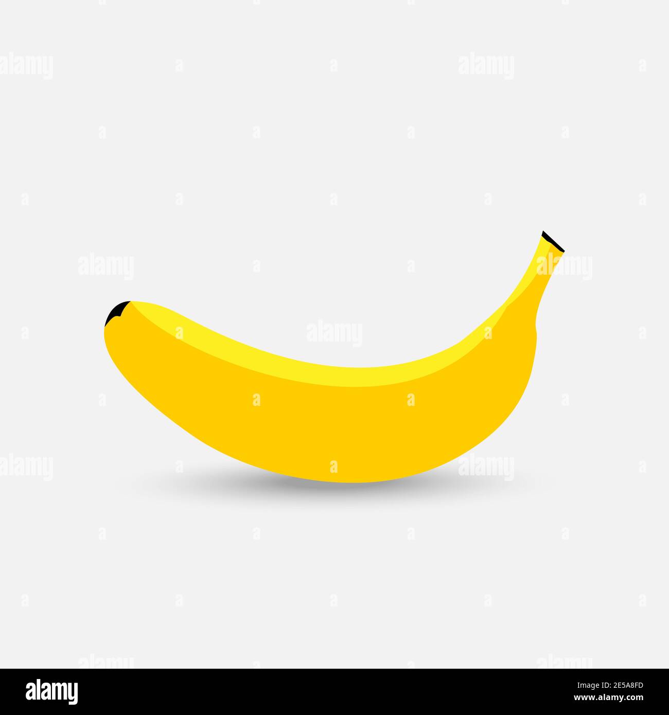 Vector banana. Fresh banana on white background Stock Vector Image ...